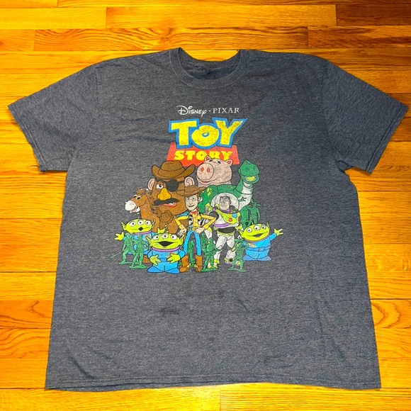 Disney | Shirts | Toy Story Dark Grey Distressed Tee Shirt | Poshmark
